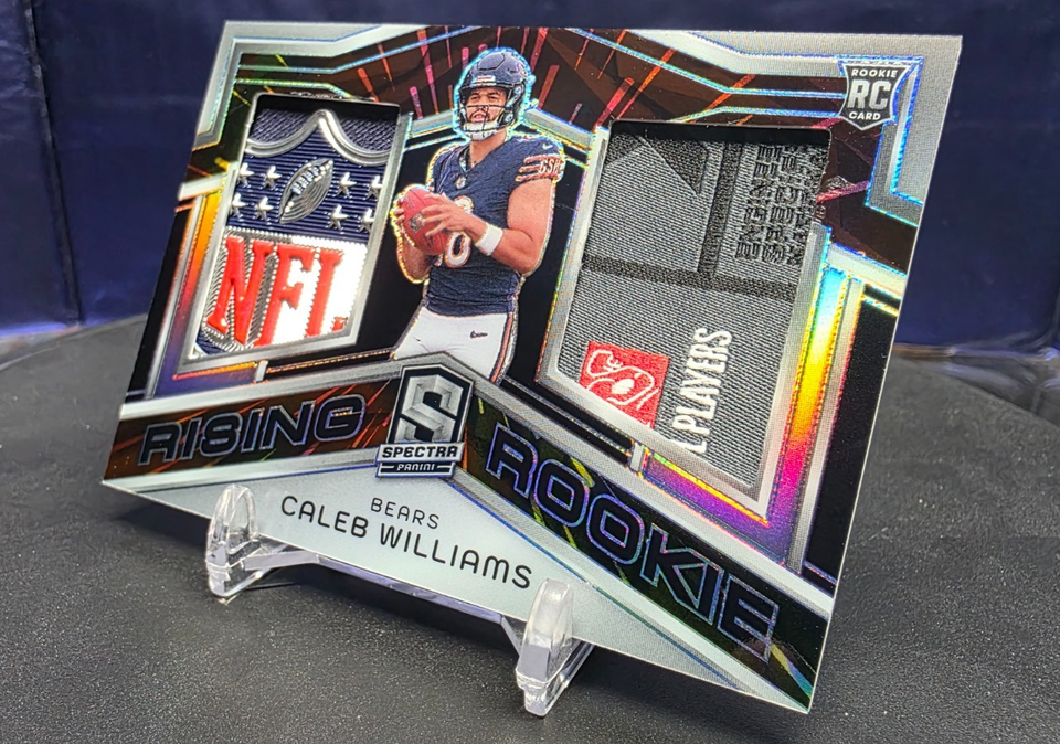 2024 Spectra Caleb Williams Rising Rookie Hyper Prizm NFL Shield Jock ...