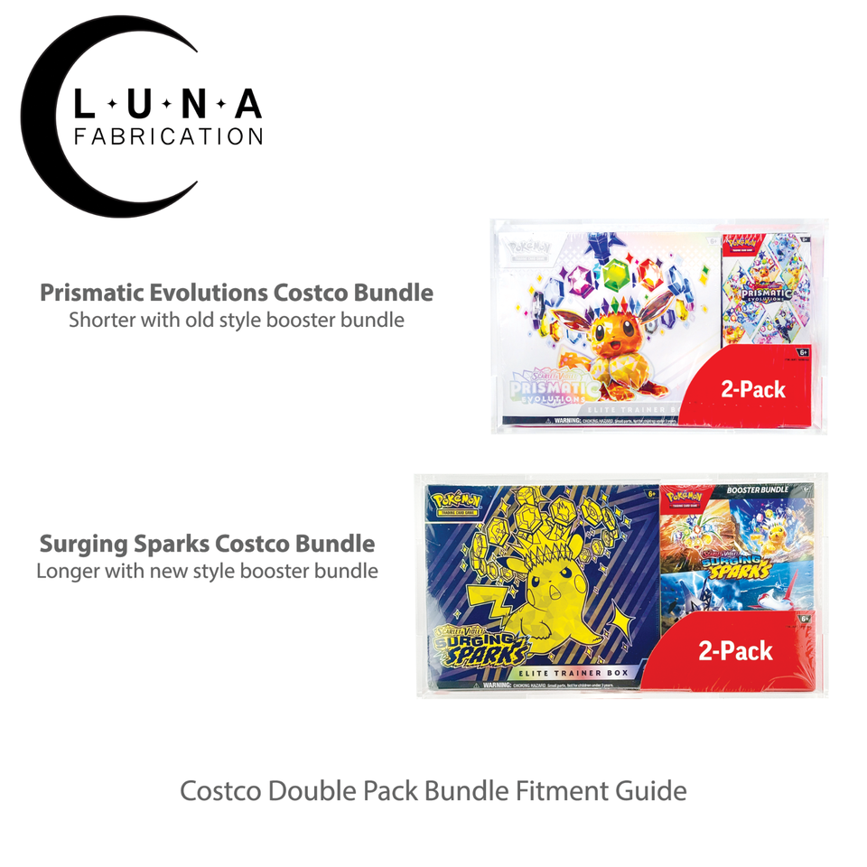 Acrylic Display Case for Pokemon Surging Sparks Costco Double Pack ...