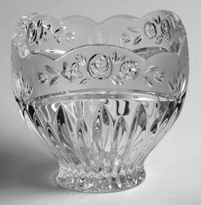 VTG ONEIDA Southern Garden Crystal Potpourri Candy Bowl Rose Design ...