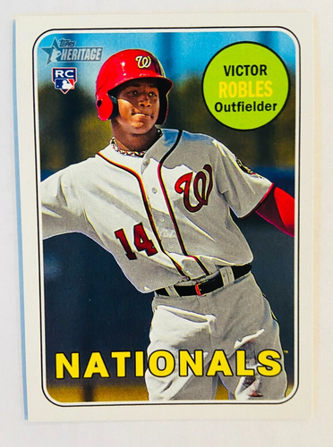 2018 Topps Heritage VICTOR ROBLES Photo Variation Rookie Card RC Short ...