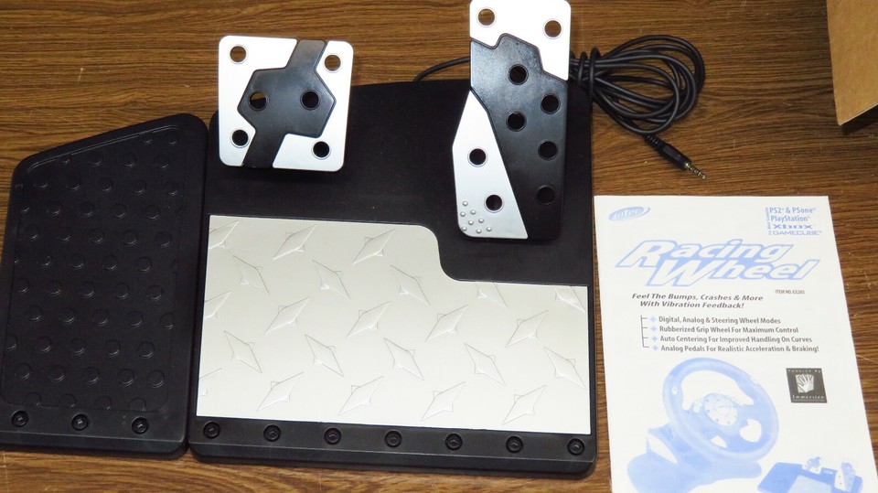 Intec Gaming Racing Wheel & Pedals Gamecube Playstation 2,Playstation ...