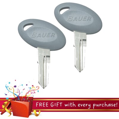1 Pair (2 keys) Bauer 700 Series Precut RV Keys SELECT YOUR KEY CODE ...