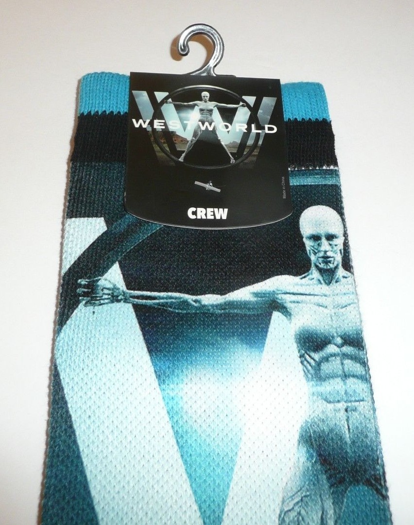 WestWorld HBO Sublimated Ink Panel Men's Crew Socks Live Without Limits ...