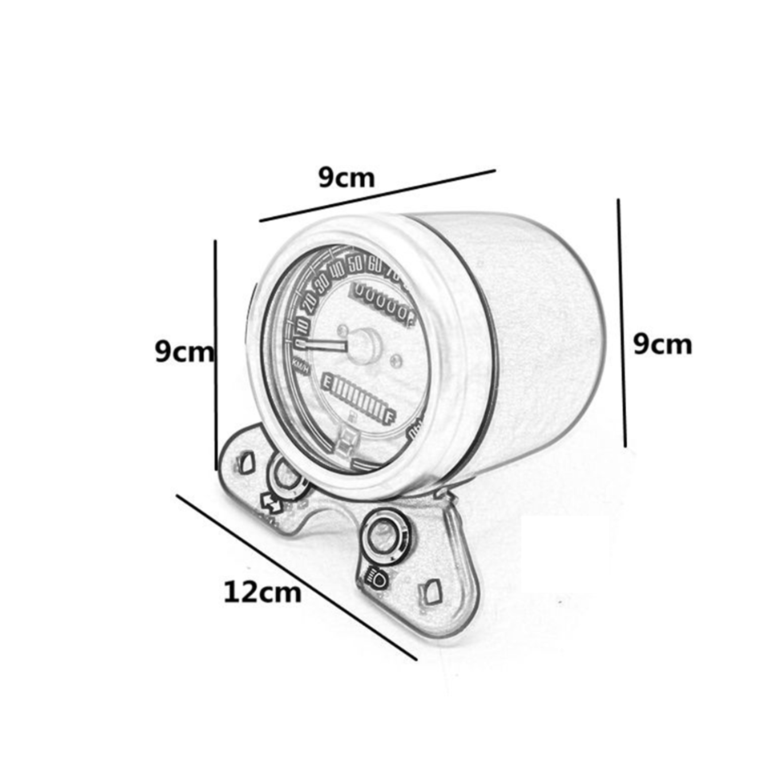 Universal Motorcycle Odometer Speedometer Gear Digital Display cafe ...