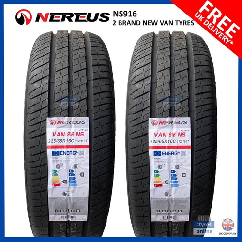 2X New 225 65 16 225/65R16c VAN TYRES 112/110T NEREUS NS916 VAN *B WET ...
