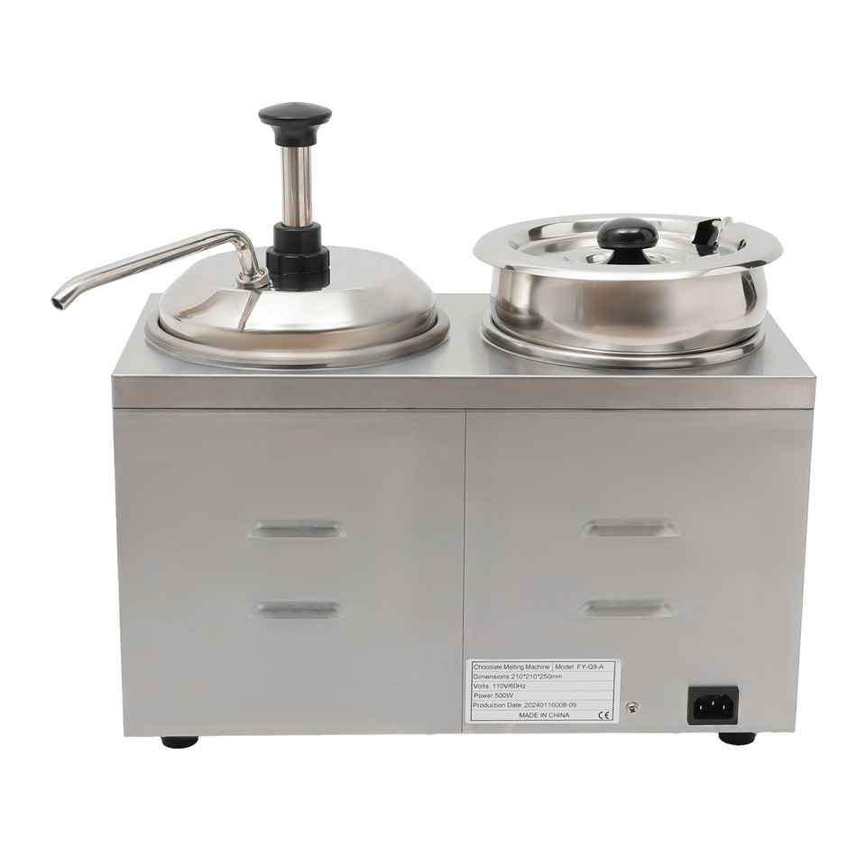 Cheese Dispenser with Pump Double Head Cheese Dispenser Warmer Sauce ...