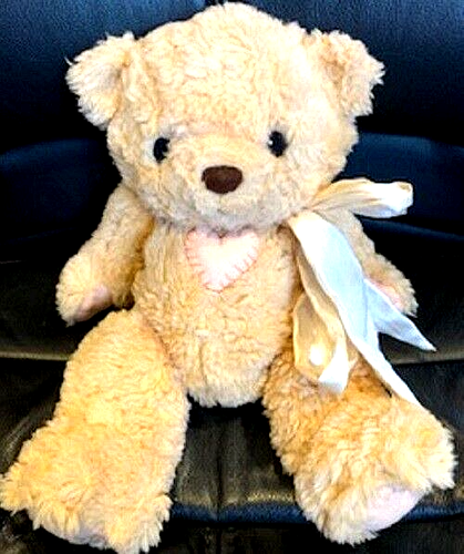 Cherished Teddies Stuffed Beige Teddy Bear with Heart Embroidery 13.5 ...