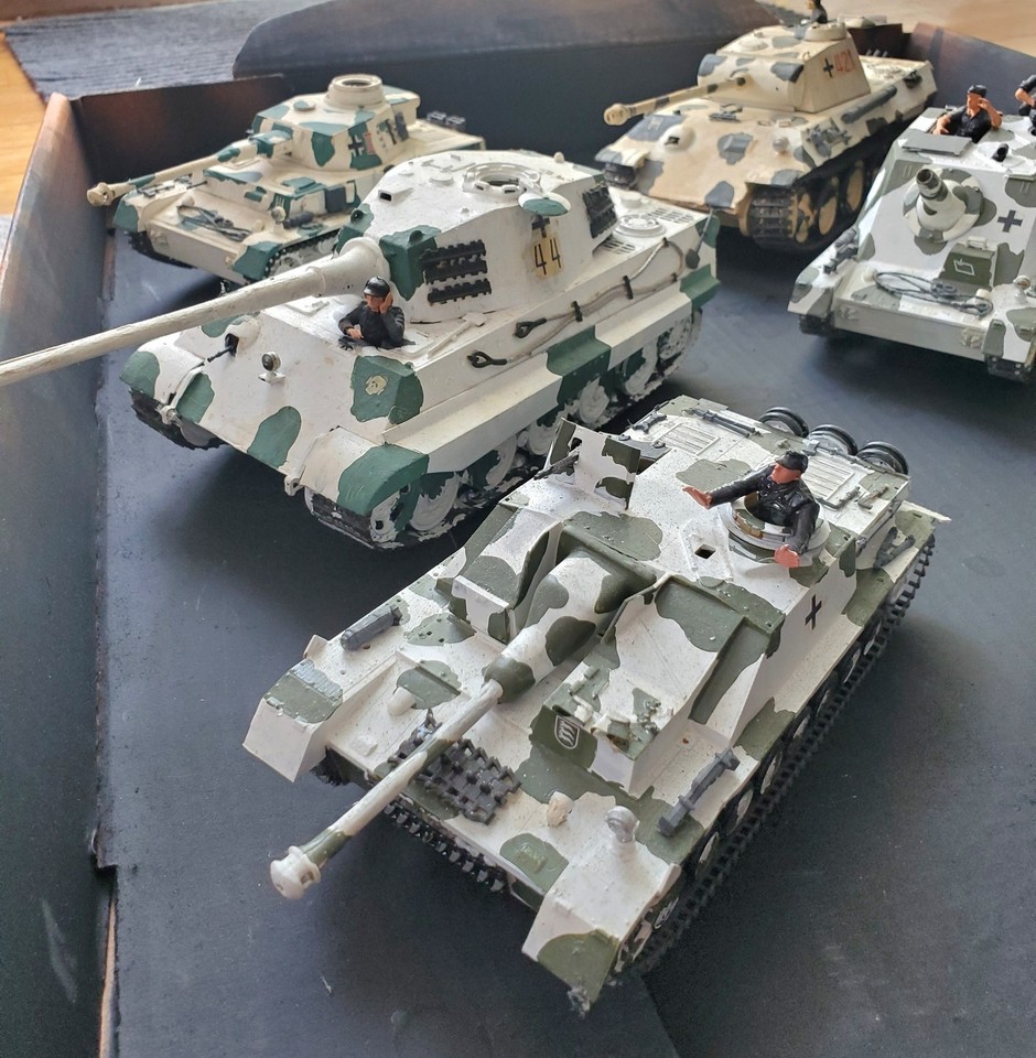 Lot of 6 Rough 1:35 Built Painted Plastic Model Kits WWII German Tanks ...