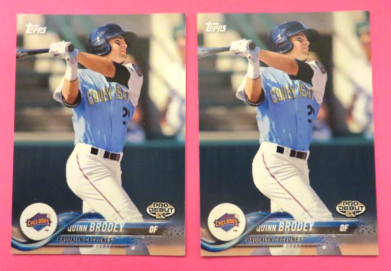 2 - 2018 Topps Pro Debut, Brooklyn Cyclones - QUINN BRODEY | eBay