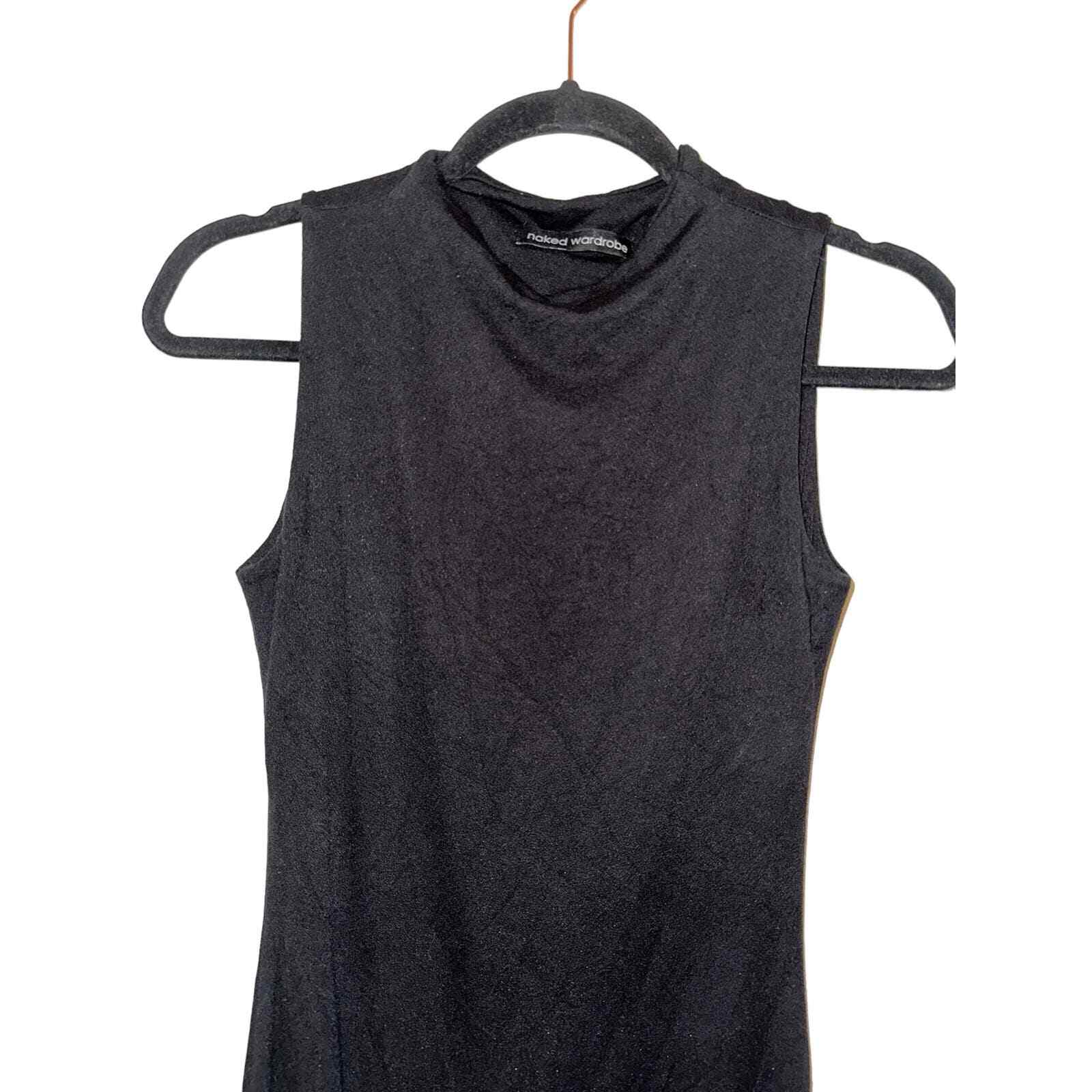 Naked Wardrobe Black Sheath Form Fitting LBD Dress Si… - Gem