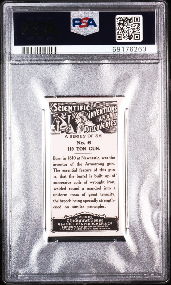1929 Spinet House Inventions #6 110 TON GUN SIR W.G. ARMSTRONG PSA 4 VG ...