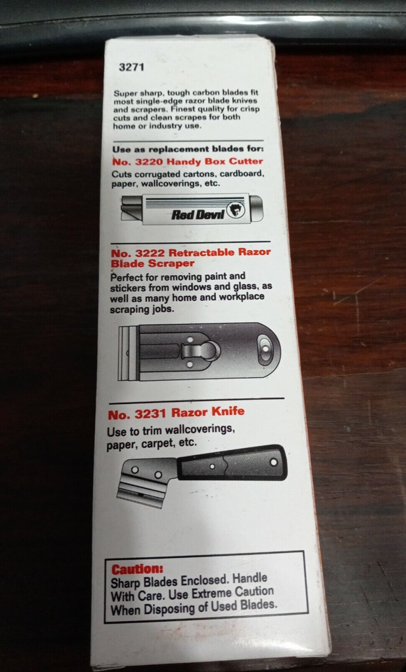 Red Devil Single Edge Razor Blades-fits all standard scrapers (100 ...
