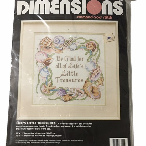 Dimensions Be Glad For Life's Little Treasures Stamped Cross Stitch Kit ...
