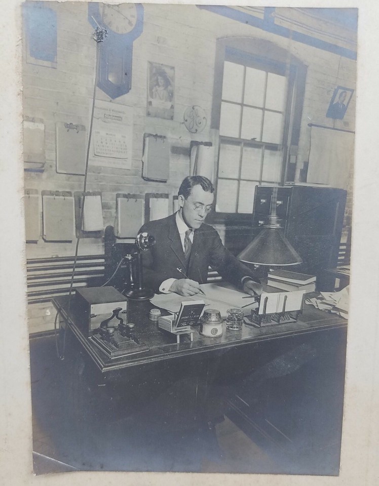 Vintage 1904 Office Desk Laboratory Photo Tabulating Machine Card ...