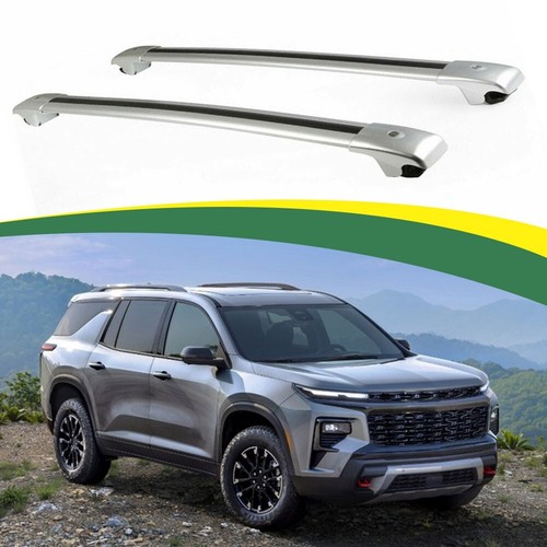 2Pcs Lockable Roof Rail Rack Cross Bar Crossbars For Chevy Traverse ...