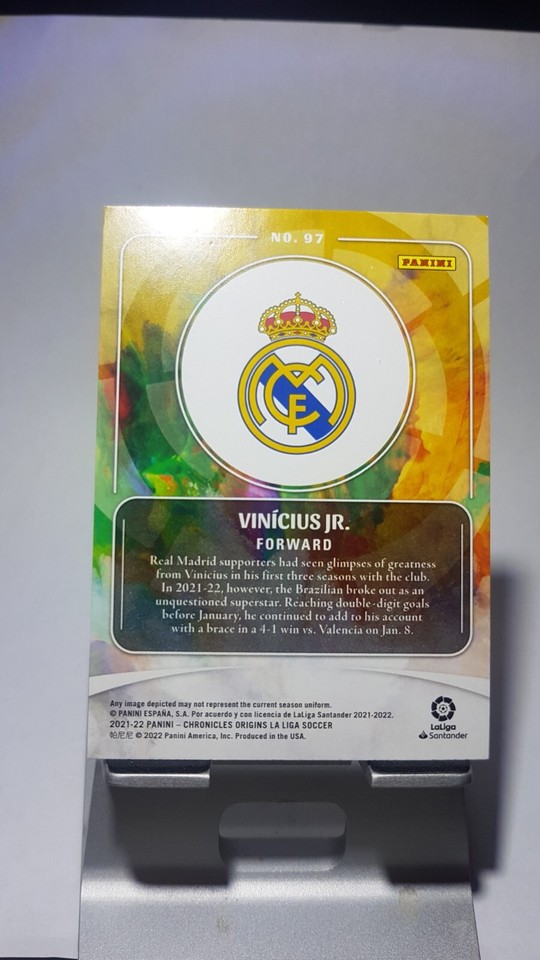 2021-22 Panini Chronicles Base La Liga Origins Vinicius Junior Jr #97 ...