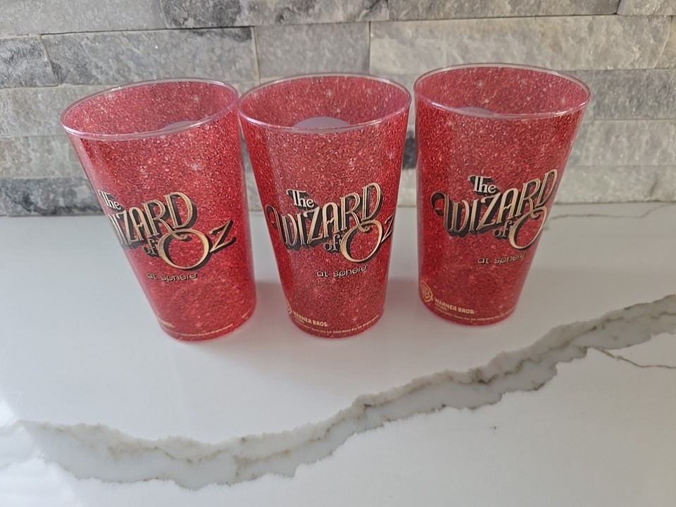 6 Sphere Las Vegas Wizard of Oz Souvenir Cup Set Of 3 Red & 3Green Cups ...
