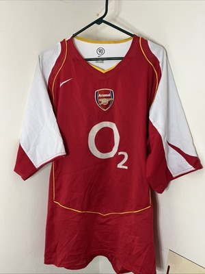 Vintage Arsenal FC 2004/2005 Home Nike O2 Football Shirt Size XXL | eBay UK
