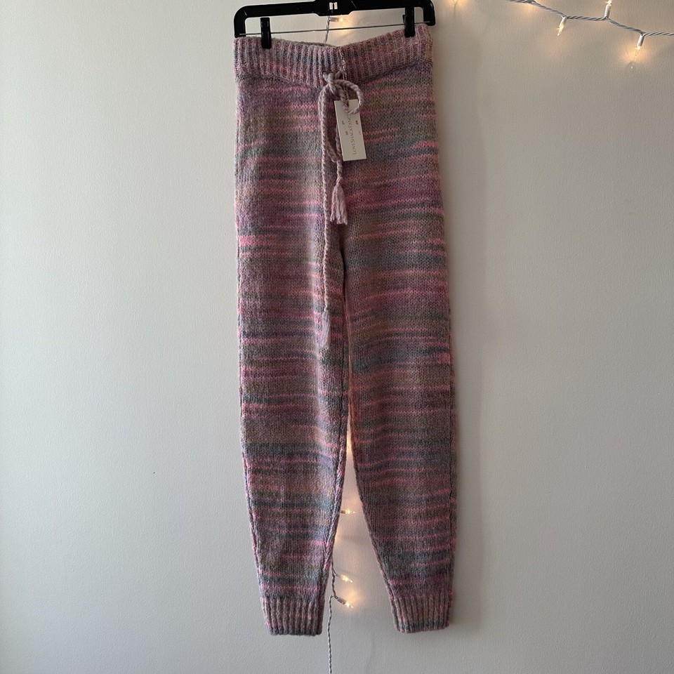 NWT Love Shack Fancy LoveshackFancy Olvera Sweater Pant in Pink Cloud ...