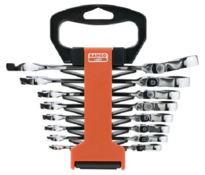 Bahco RATCHET SPANNER SET 41RM/SH8 8Pcs Metric, Flex Head, Alloy Steel ...