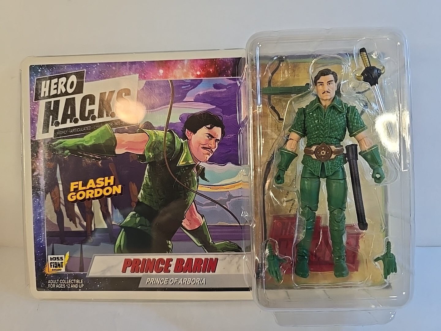 Boss Fight Studio HERO HACKS FLASH GORDON MOVIE PRINCE BARIN 4" Action ...