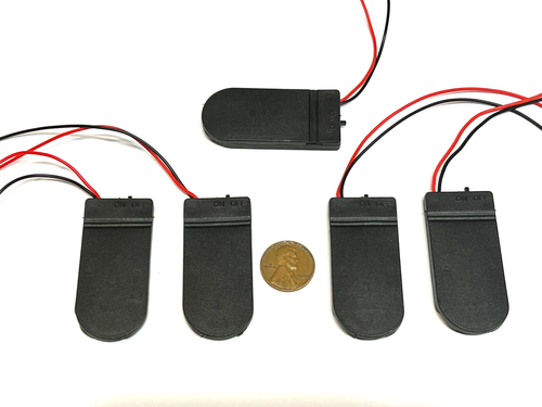 5 Pieces CR2032 3V Button Coin Cell Battery Holder Case on/off switch ...