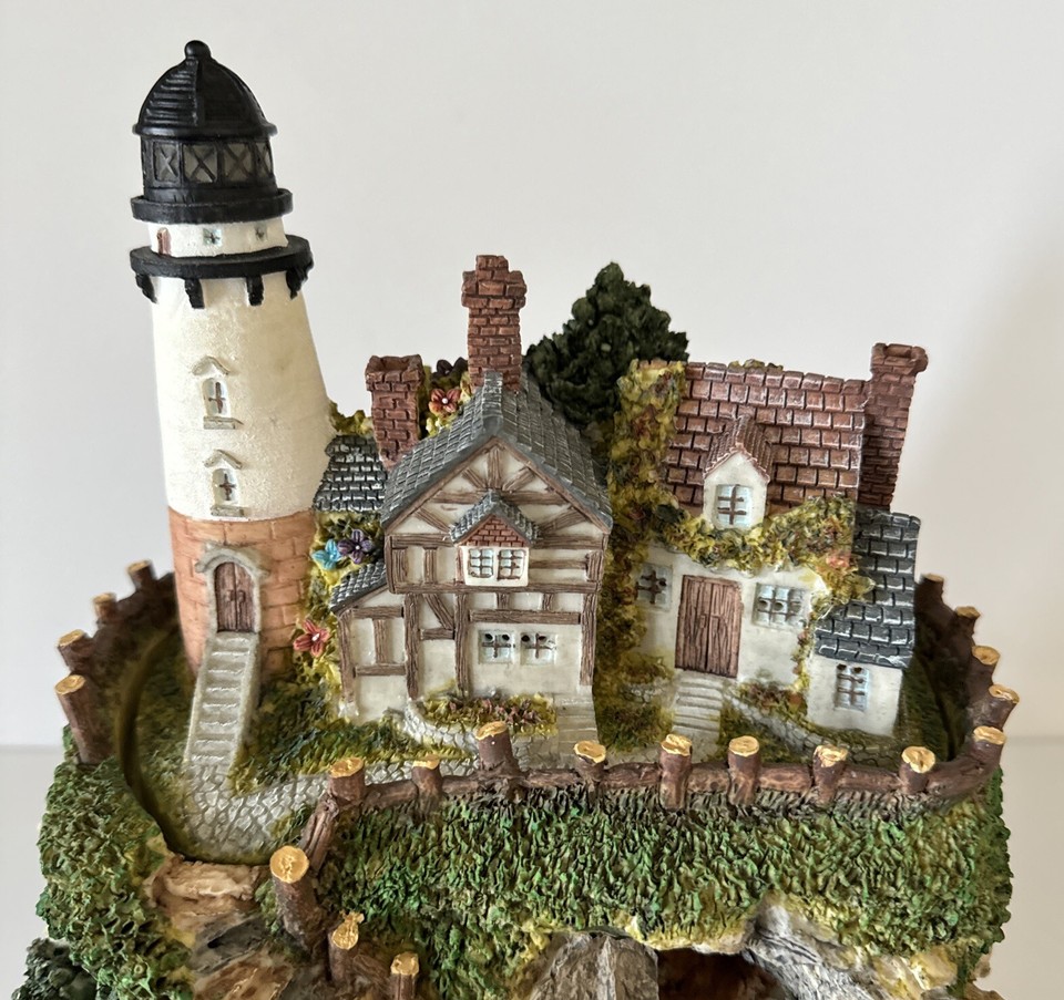 Waterfall Lighthouse Fountain Lighted Collectible Makes Seagull Sounds ...