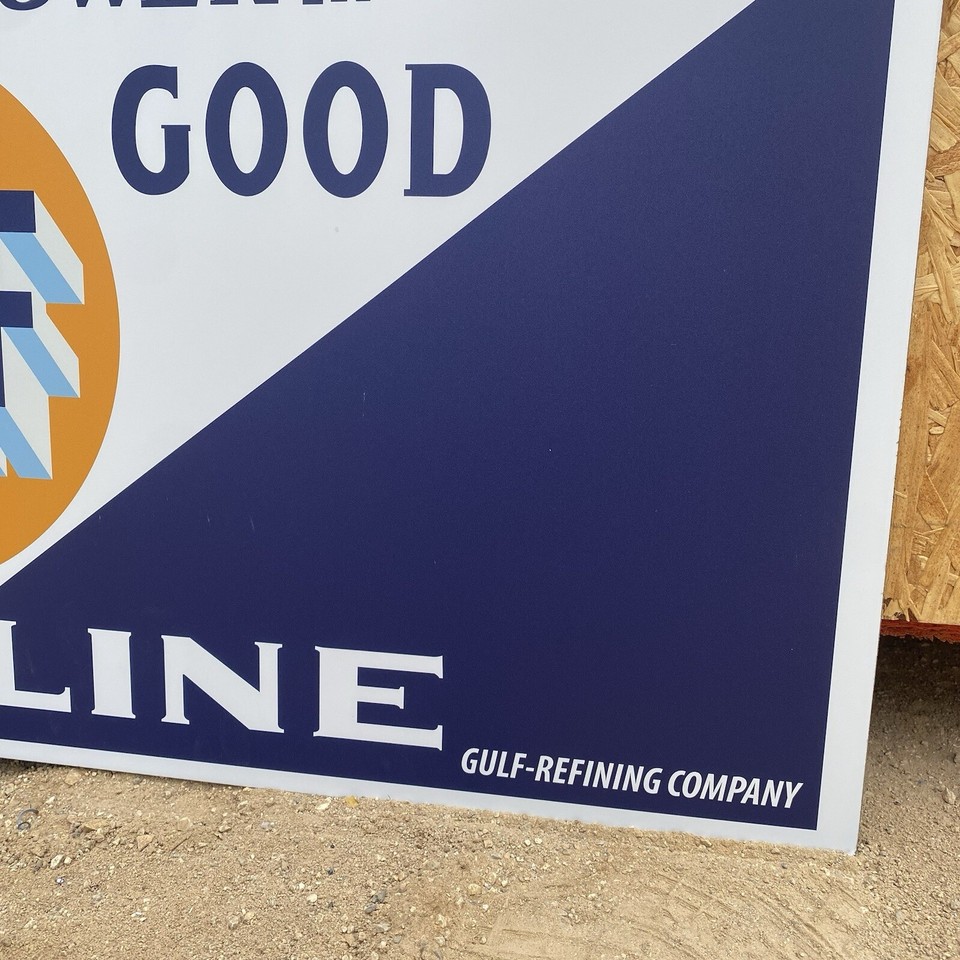 48in Gulf Gas And Oil Vintage Style Sign Repop Advertising | eBay
