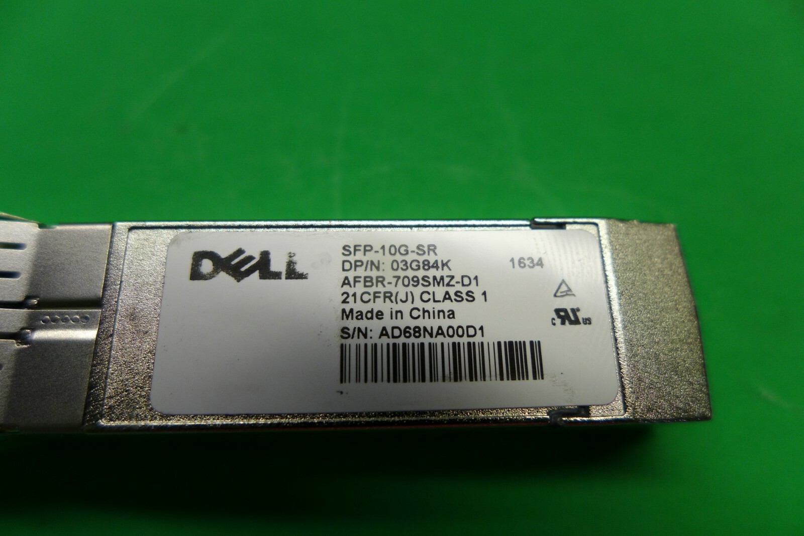 NEW Dell SFP-10G-SR 3G84K 10Gb 10Gbase-SR 850nm 300m SFP+ Transceiver ...