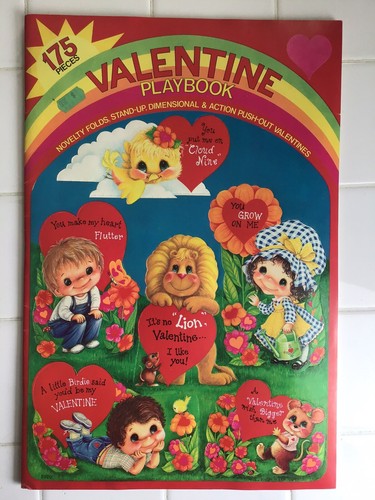 Vintage 1960’s Valentines Play Book 175 Pieces Push Out Cards Fuld & Co ...