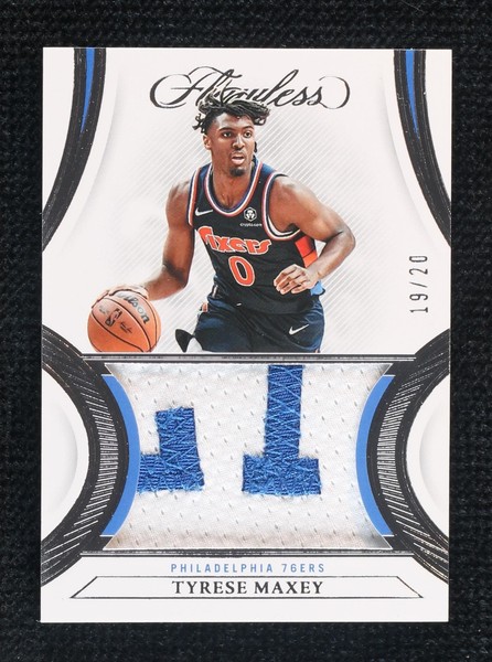 2021-22 Panini Flawless - Patches #PT-TMX Tyrese Maxey /20 (MEM) for ...