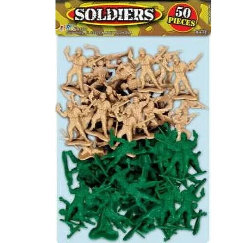 Lot of 50 Plastic Army Men 1" assorted Bulk Action Figures Toy Soldiers ...