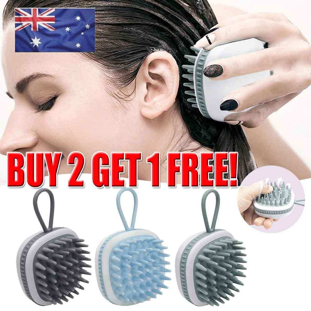 Hair Scalp Silicone Massager Shampoo Brush Shower Cleaner Tool Bath ...