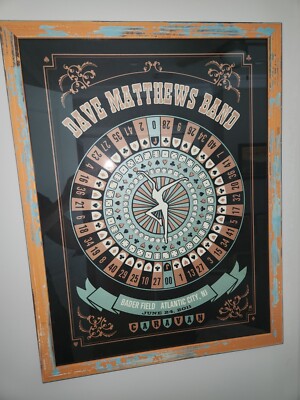 Dave Matthews Band Poster - Atlantic City Roulette Wheel - 6/24/11 | eBay