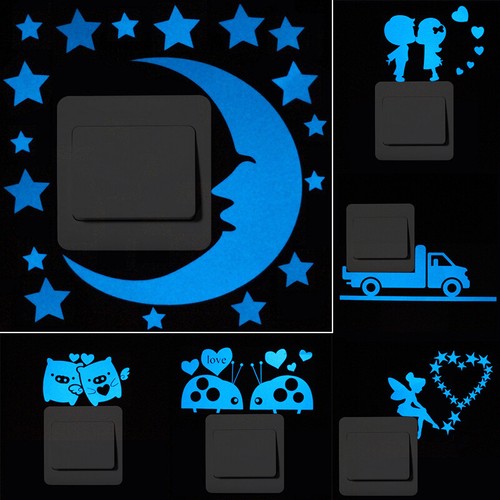 Glowing Illuminous Switch Wall Decal Sticker Mural Kids Room Nursery ...