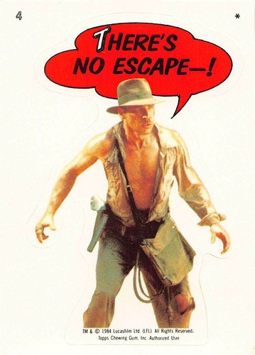 1984 Topps Indiana Jones Sticker #4 There's No Escape! 🔥 | eBay