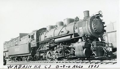 5J814 RP 1940/50s WABASH RAILROAD ENGINE #1533 | eBay
