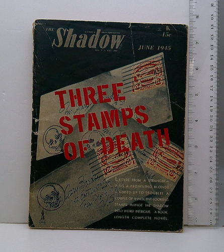 The Shadow Pulp Magazine vol 49 #4 June 1945 Three Stamps of Death ...
