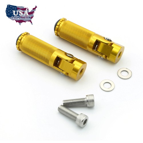 FXCNC Aluminum Folding Motorcycle Rear Footrest Foot Peg Pedal M8 Bolt ...