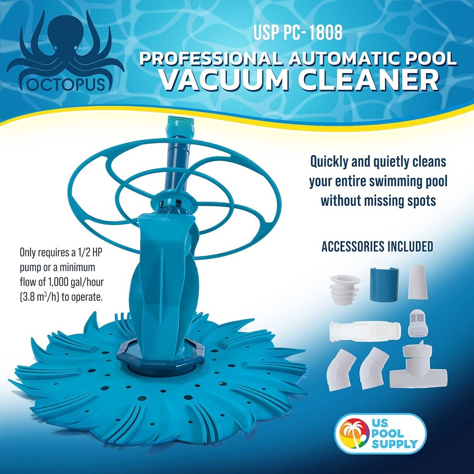 U.S. Pool Supply Octopus Professional Automatic Pool Vacuum Cleaner ...