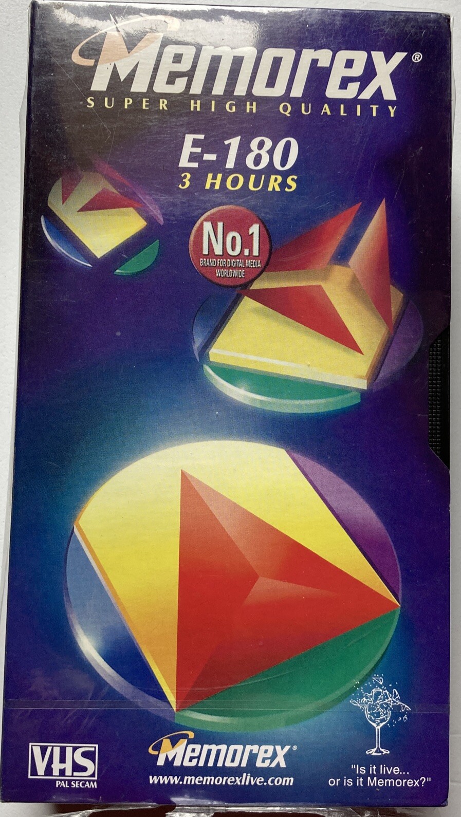 Memorex E180 Blank SHQ VHS Video Tape X 3 & 9 Hours Total for sale ...