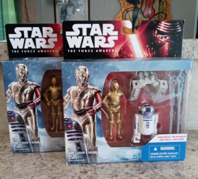 HasBro Star Wars R2-D2 & C-3PO Red Arm The Force Awakens Snow mission 3 ...