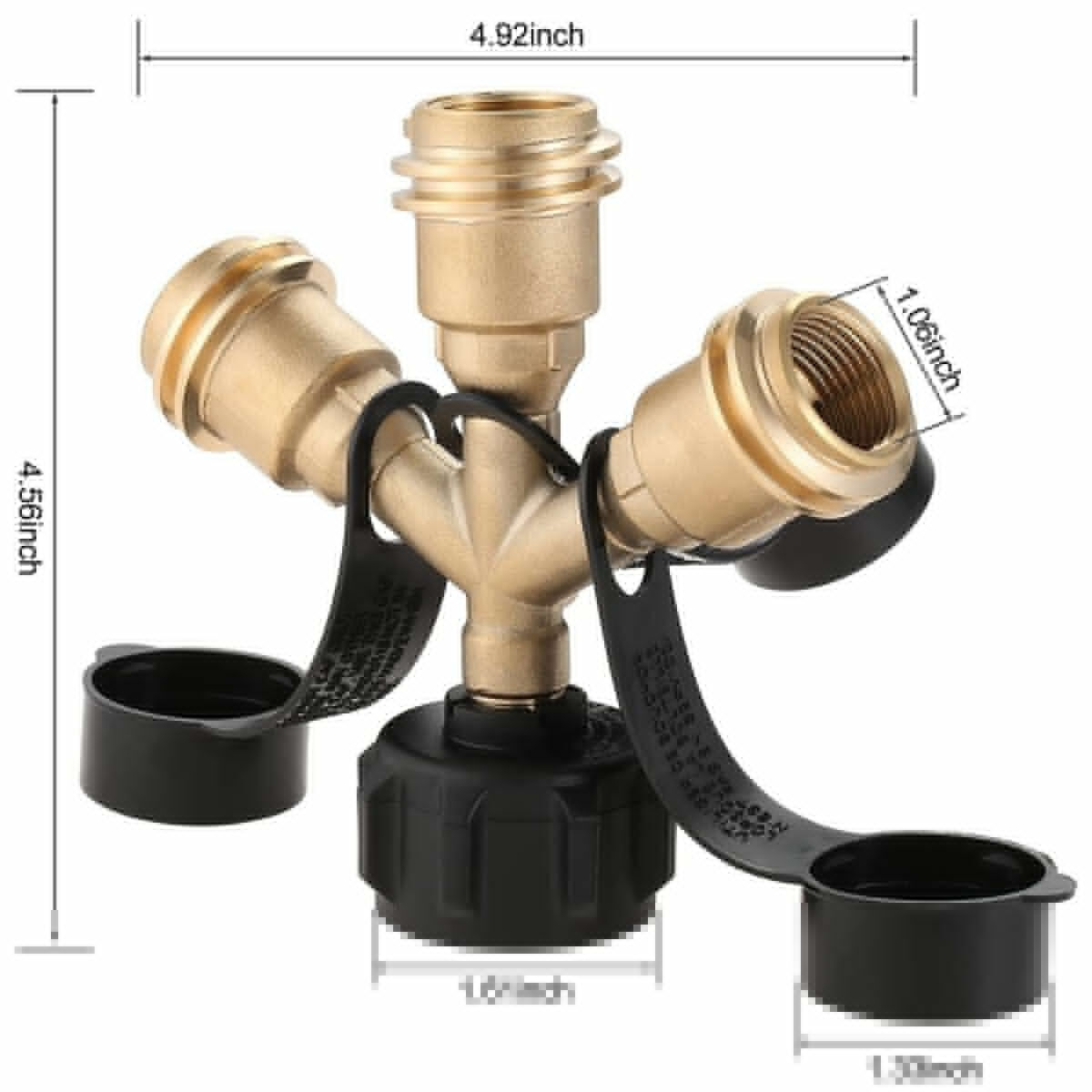 3 Way Propone Tank Splitter QCC/POL Y Splitter Adapter Camping Stoves ...