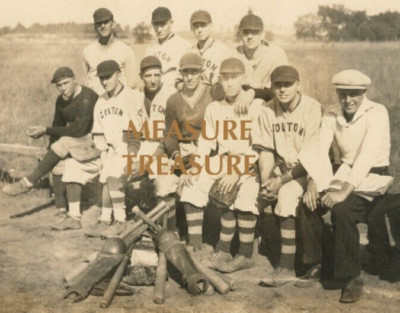 C.1920 COLTON OHIO BASEBALL TEAM UNIFORM FASHION BAT GLOVE BOARDED ...