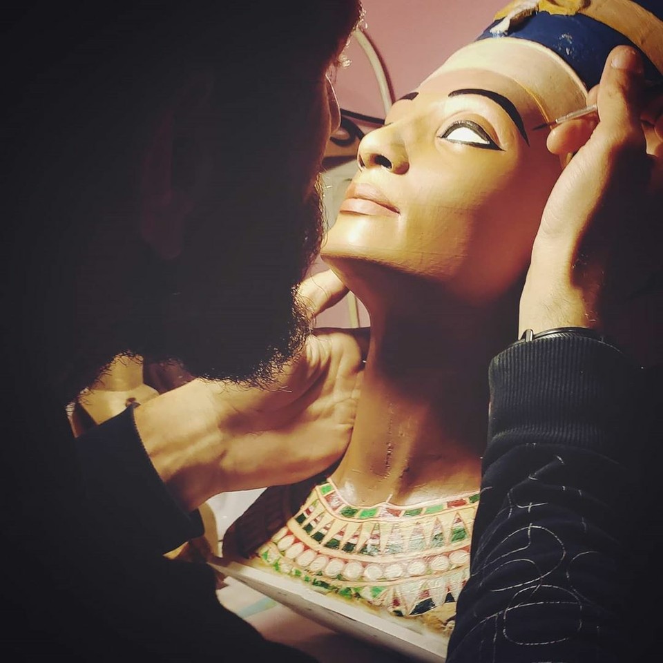 Queen Nefertiti Bust Egyptian REAL SIZE from 3d scan .PERFECT MODEL | eBay