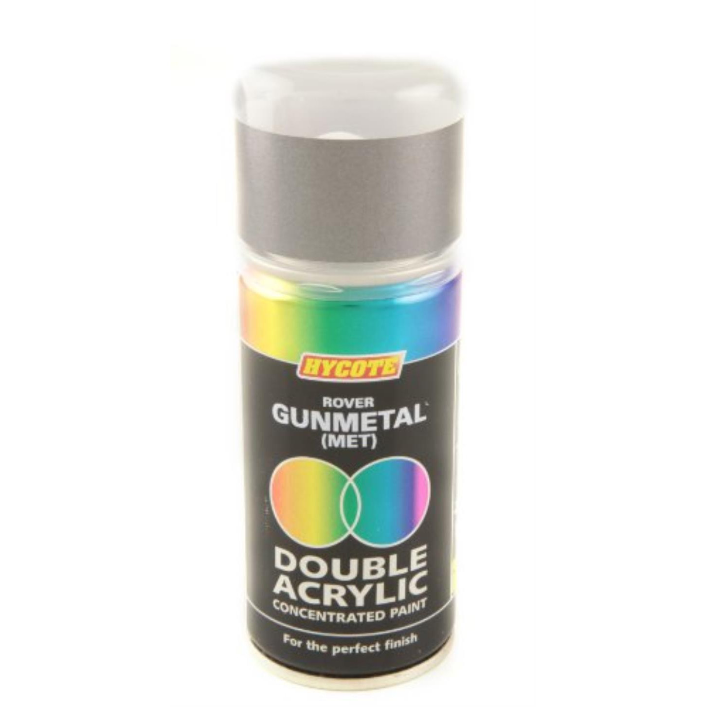 Hycote Rover Gunmetal Metallic 150ml Double Acrylic Spray Paint Aerosol ...