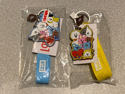 Set of (2) BTS Line Friends BT21 KPOP Korean Key Chains Keychains ...