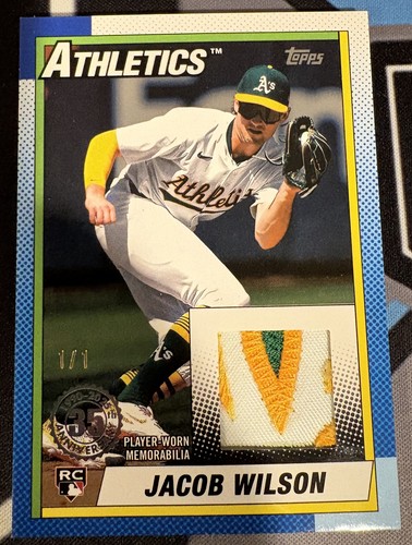2025 Topps 1990 Topps Baseball Rookie LOGO PATCH Jacob Wilson RC 1/1 | eBay