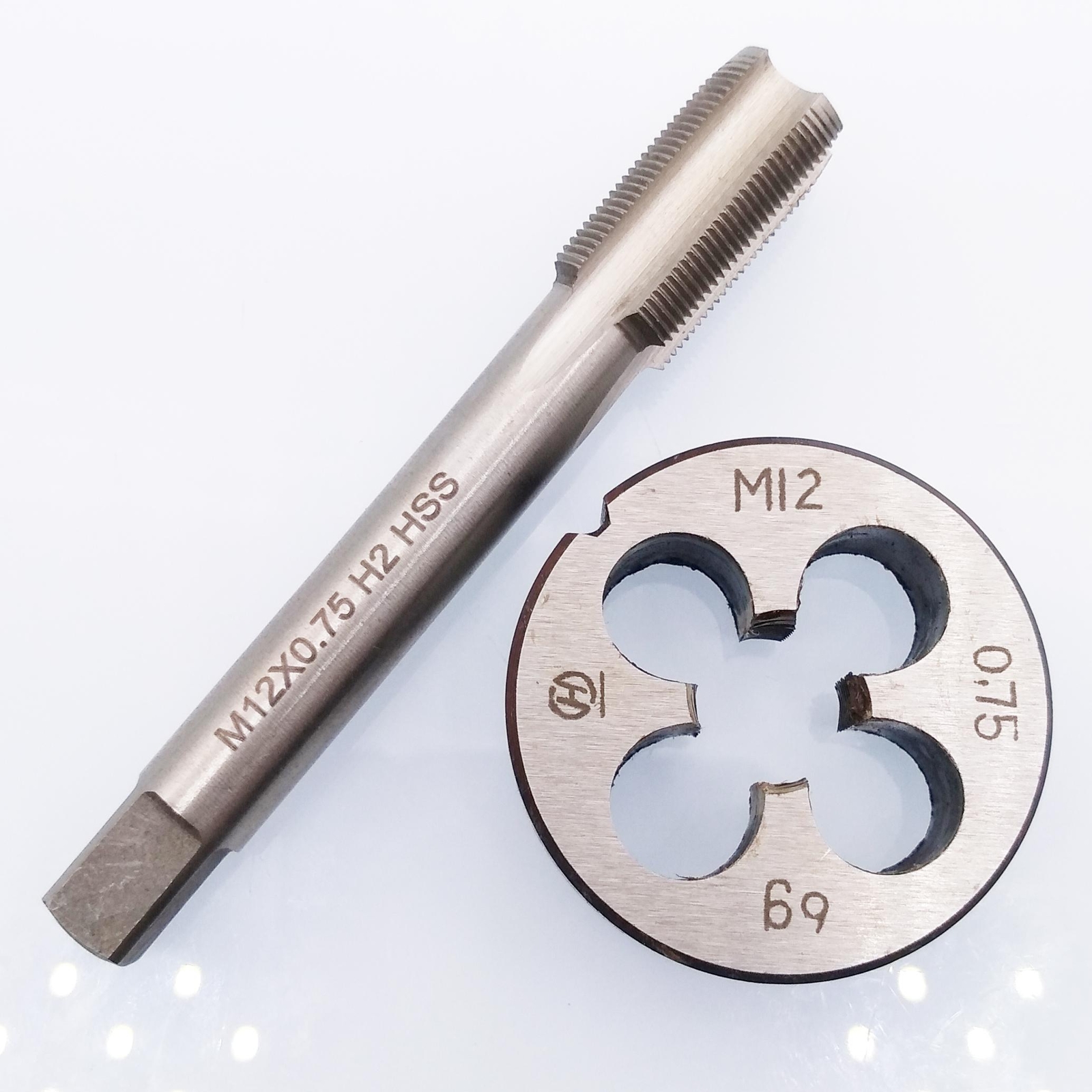 HSS M12 x 0.75mm Tap & M12 x 0.75mm Die Metric Thread Right Hand | eBay