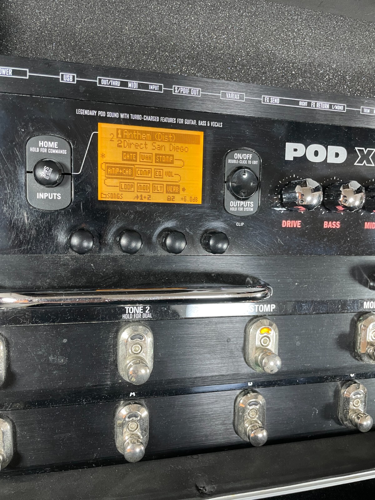 Line 6 Pod x3 LIVE - Tested And Working - Includes Power Cable & Tough ...